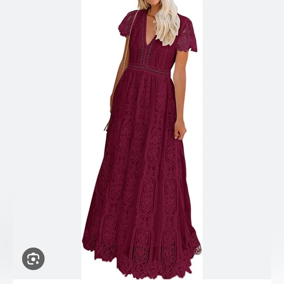 Dresses | Maroon Maxi Dress | Poshmark